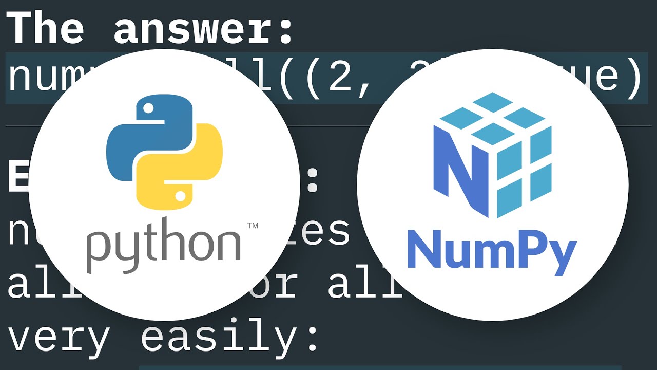 How do I create a numpy array of all True or all False?
