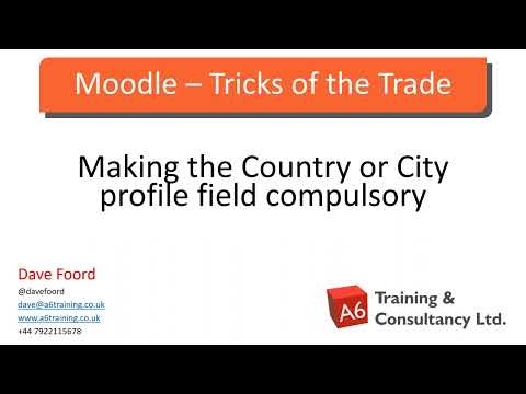 #Moodle Tricks of the Trade – Making the Country or City profile field ...