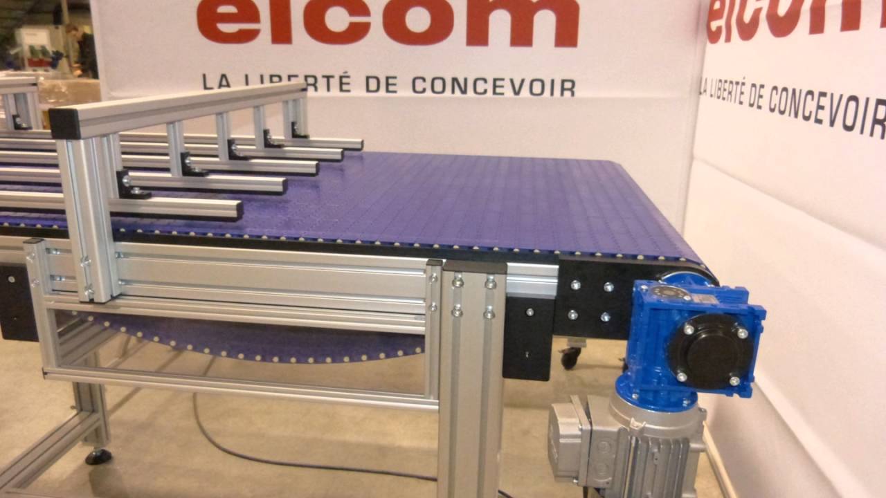 conveyor with modular belt elcom