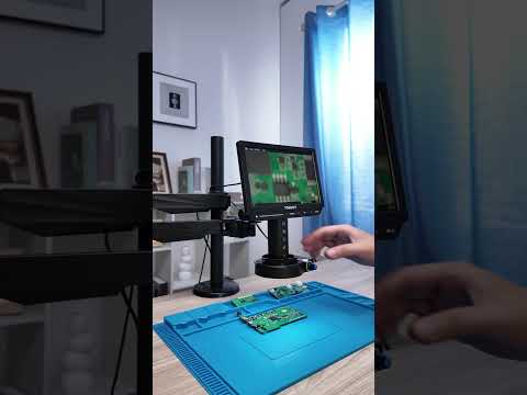 How easy is it to solder under the 4K Autofocus microscope?🔍Model: Tomlov TM4K AF FLEX