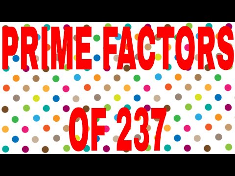 PRIME FACTORS OF 237