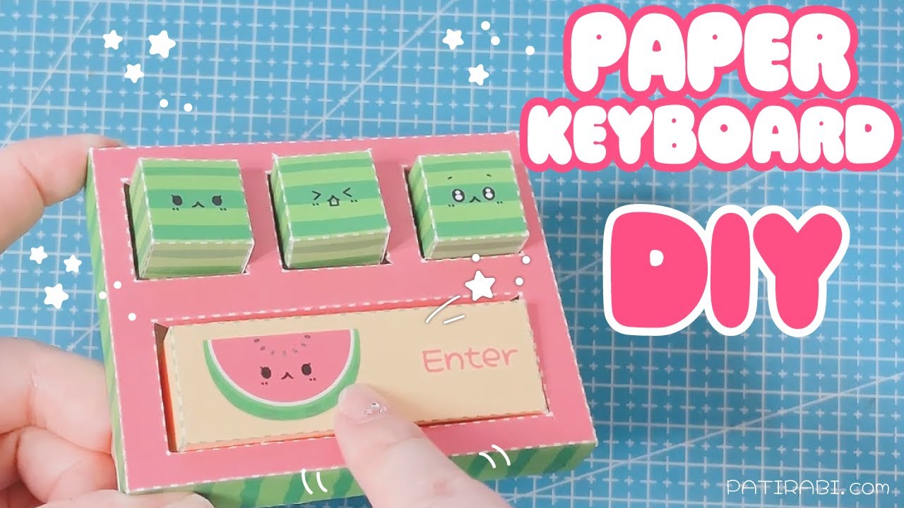 How to Make Paper Keyboard 🍉 Watermelon | DIY  Free Printable Template