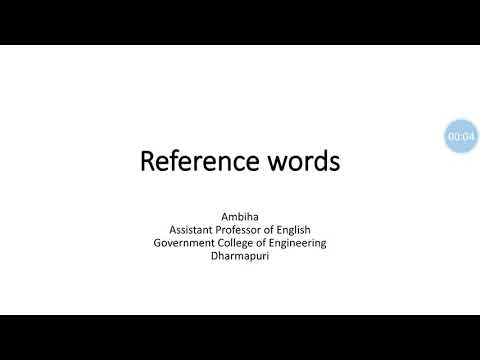 Reference words