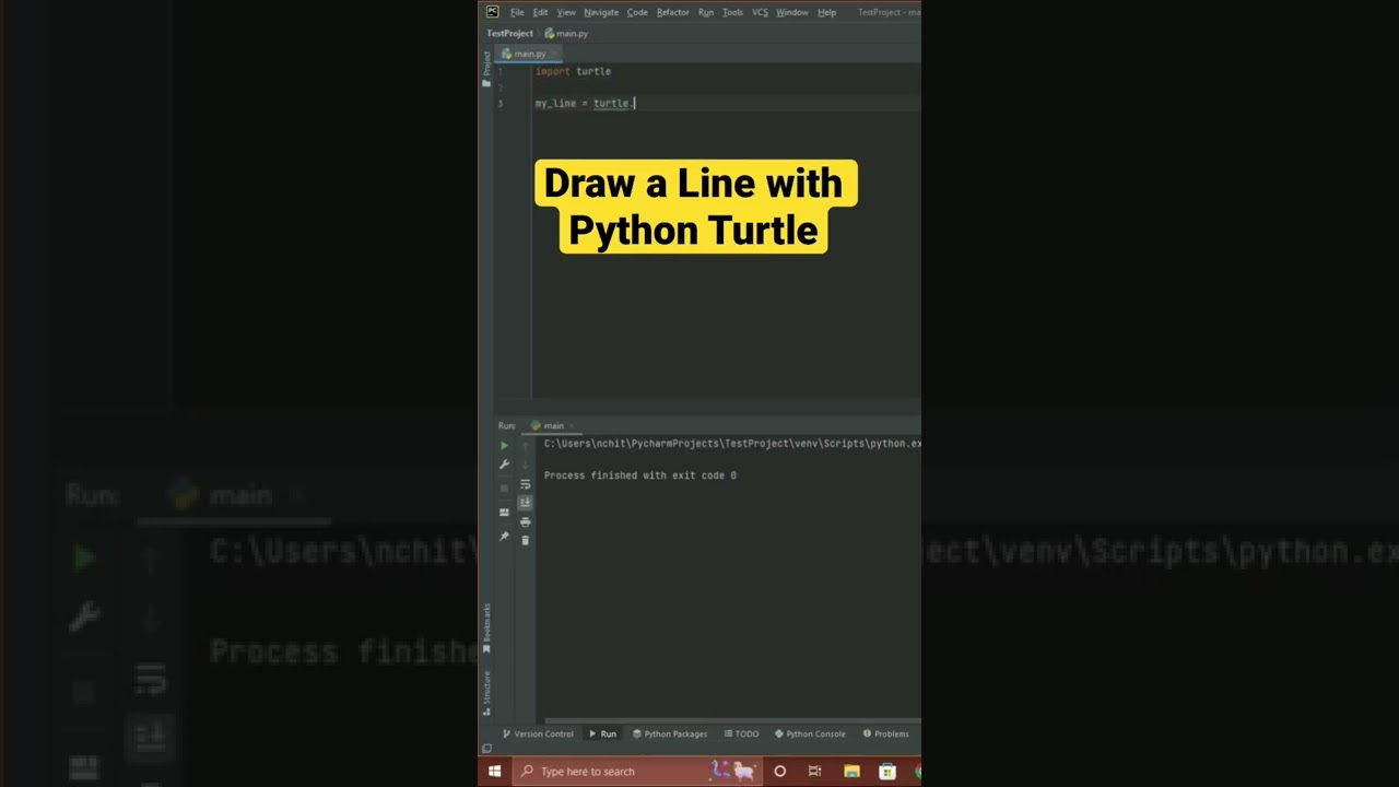 Draw a Line with Python Turtle