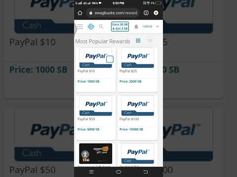 Swagbucks earnings methods...
