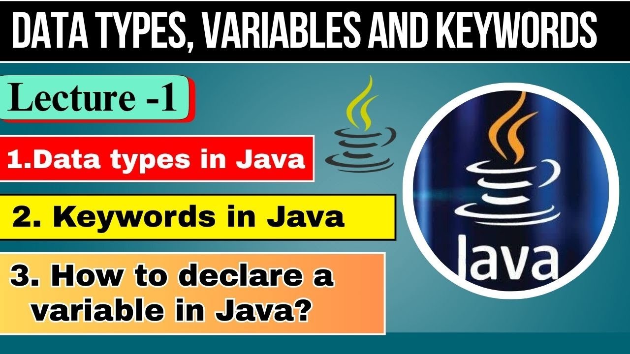 #1 Java Data Types, Variables & Keywords | Java Tutorial for Beginners in Hindi | By Sharad Sir