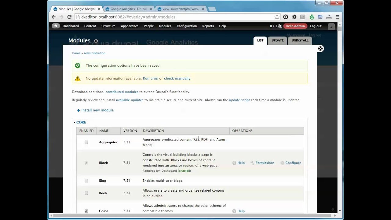 Drupal 7 – How to add Google Analytics