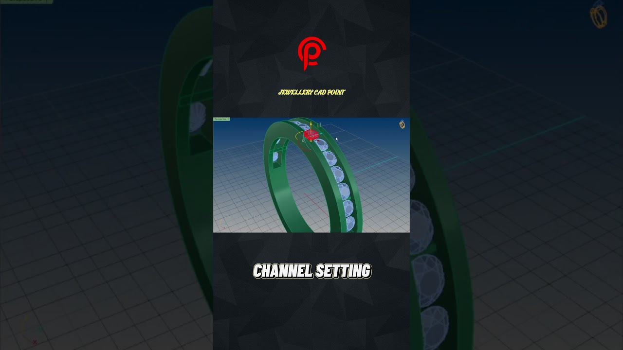 CHANNEL SETTING || JEWELLERY CAD POINT #caddesign #cadtutorials #shorts #feedshorts