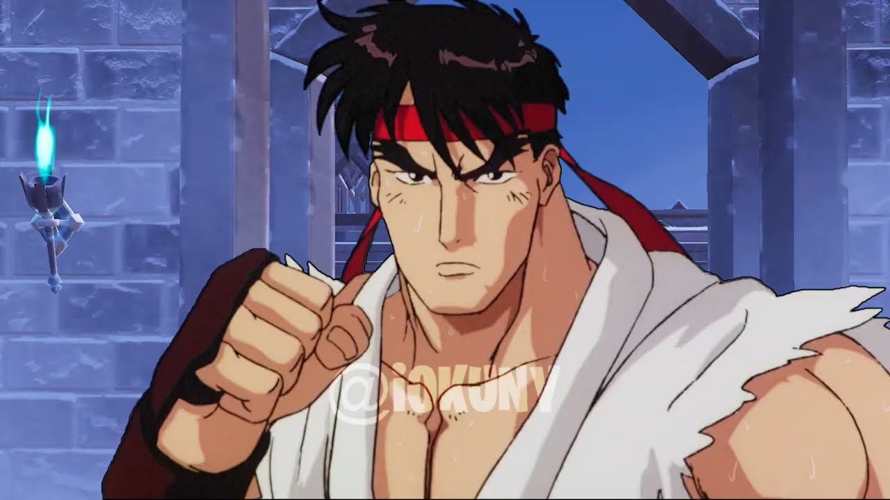 Street Fighter Ryu does a Hadouken and Shoryuken in Fortnite!