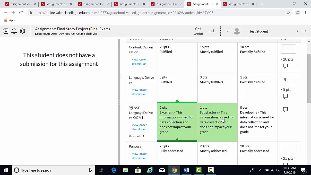 Final Story Project Rubric Video