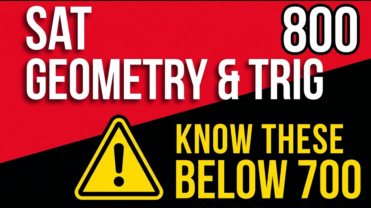 SAT Math Geometry & Trigonometry Crash Course Under 20mins | No Fluff