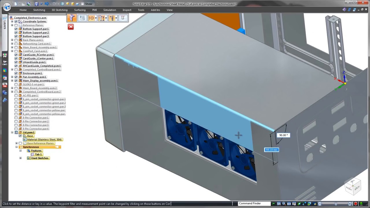 Sheet Metal Enclosures- Siemens Solid Edge Tutorial