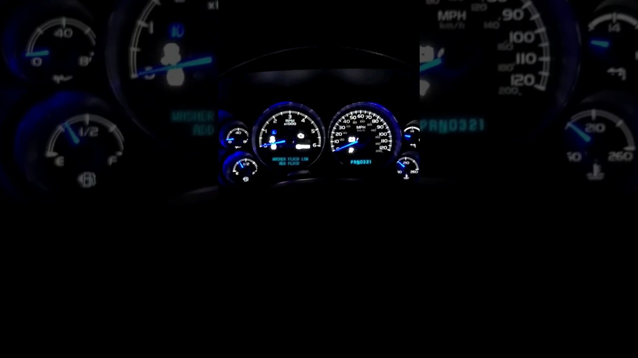 07-13 GM cluster LED conversion.⚪️background lights ⚪️Warning lights 🔵needles and turn signal..