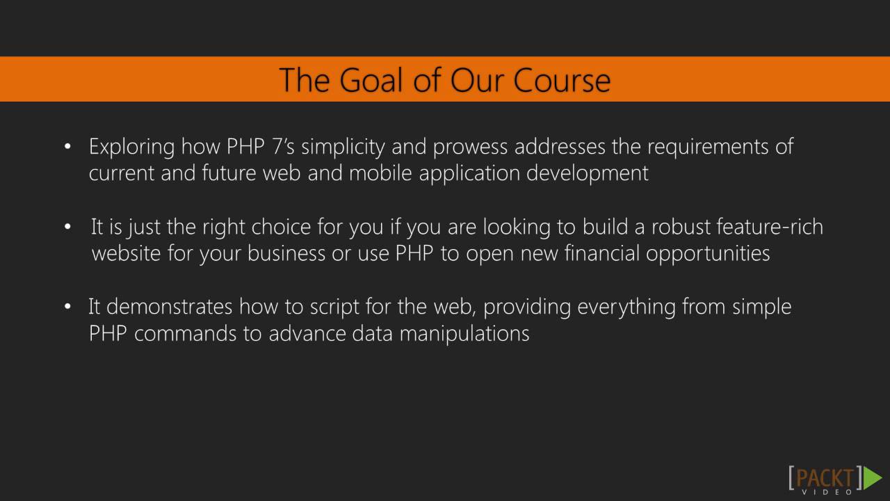 Learning PHP 7: The Course Overview | packtpub.com