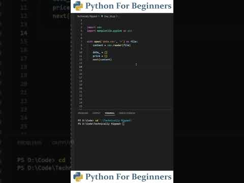 How To Plot A Graph With Data From A CSV File In Python | Python For Beginners
