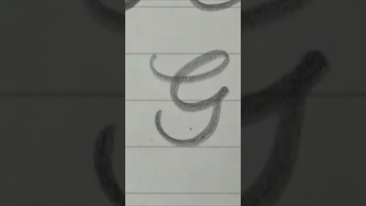 Letra G cursiva. #lettering #letras #alphabet #arte #tutorial #educacion #educación #escuela