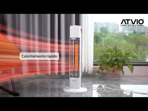 Calefactor Atvio Home de Fibra de Carbón de Torre 61.8cm de Alto 600W ...