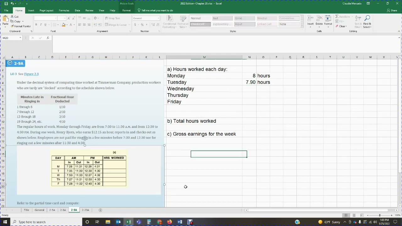 Payroll 2022- Problem 2-9A