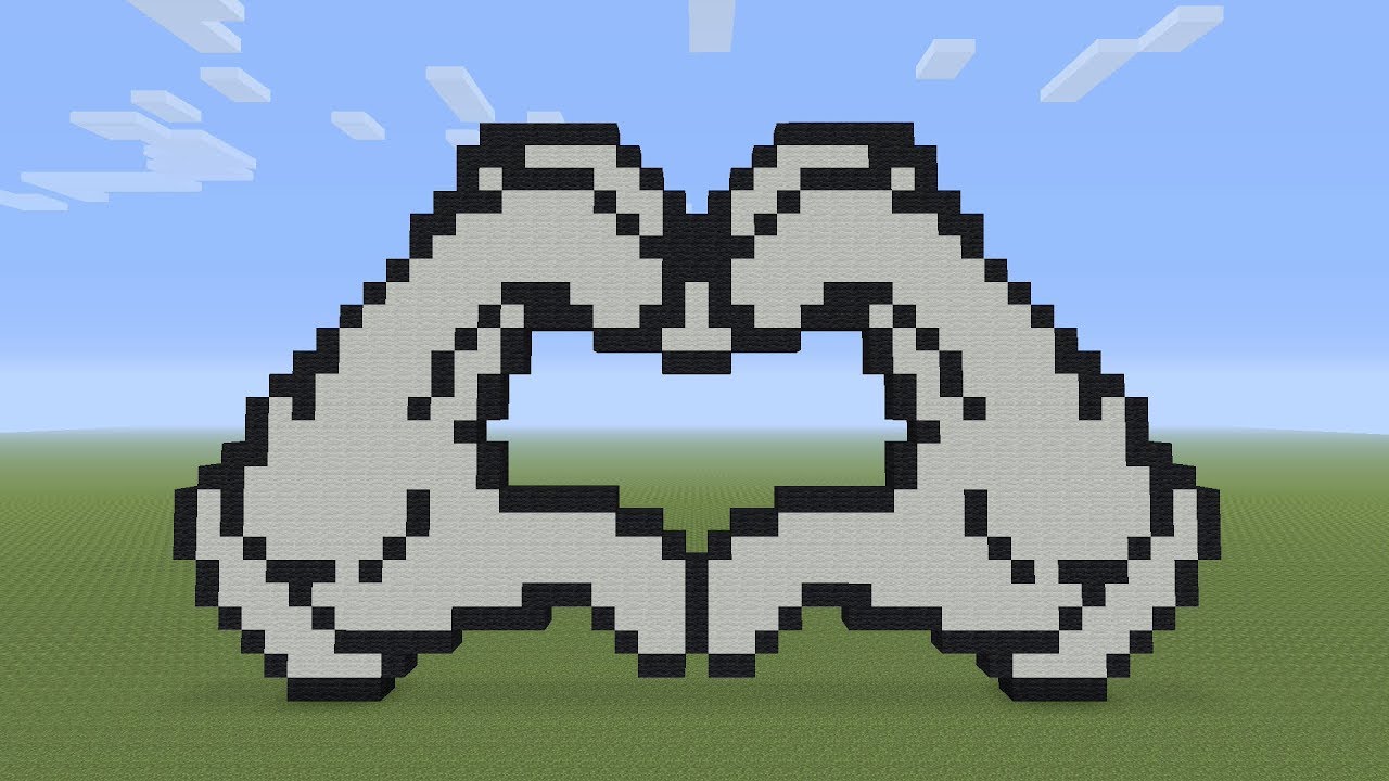 Minecraft Pixel Art - Hand Heart