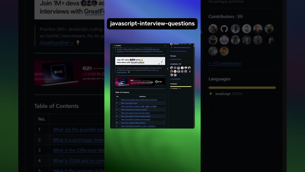 You need this Github repo if you are studying JavaScript! #ai #coding #programming #code