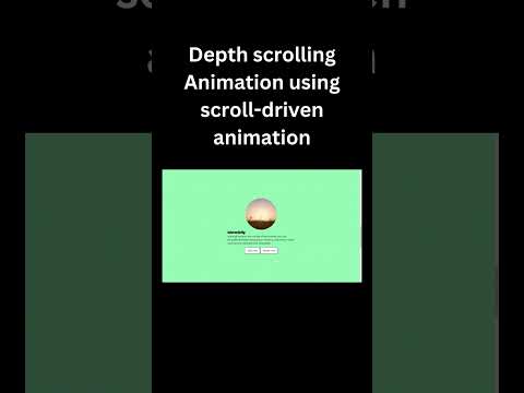 Depth scrolling Animation using scroll-driven animation | Demo Coding