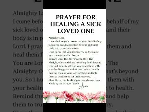 Prayer for a sick loved one