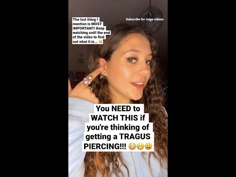 WATCH THIS if ur thinking of getting a TRAGUS PIERCING!!๐ณ๐ฌ๐ฉ #shorts #traguspiercing #piercings