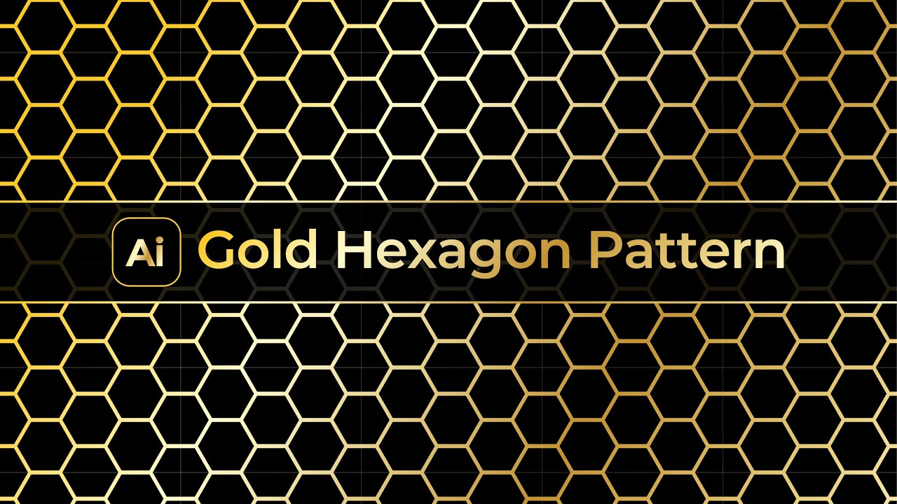Try this, Gold Hexagon Seamless Pattern | Adobe Illustrator Tutorials