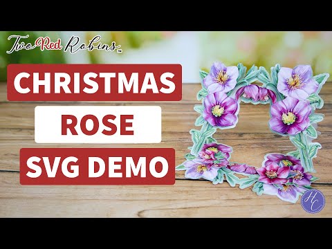 Create Floral Shape Shaped Cards With Flower Of The Month Christmas Rose SVG!