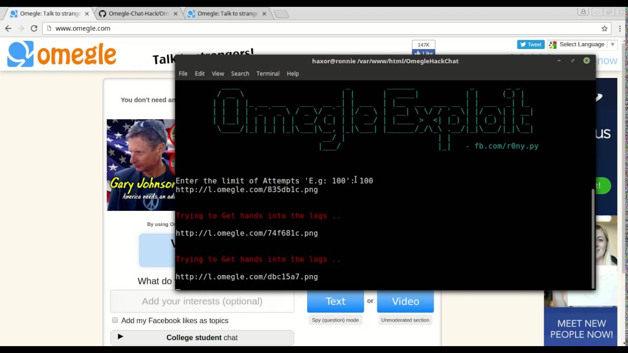 Omegle.com Exploitation