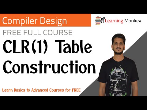 CLR(1) Table Construction || Lesson 34 || Compiler Design || Learning Monkey ||