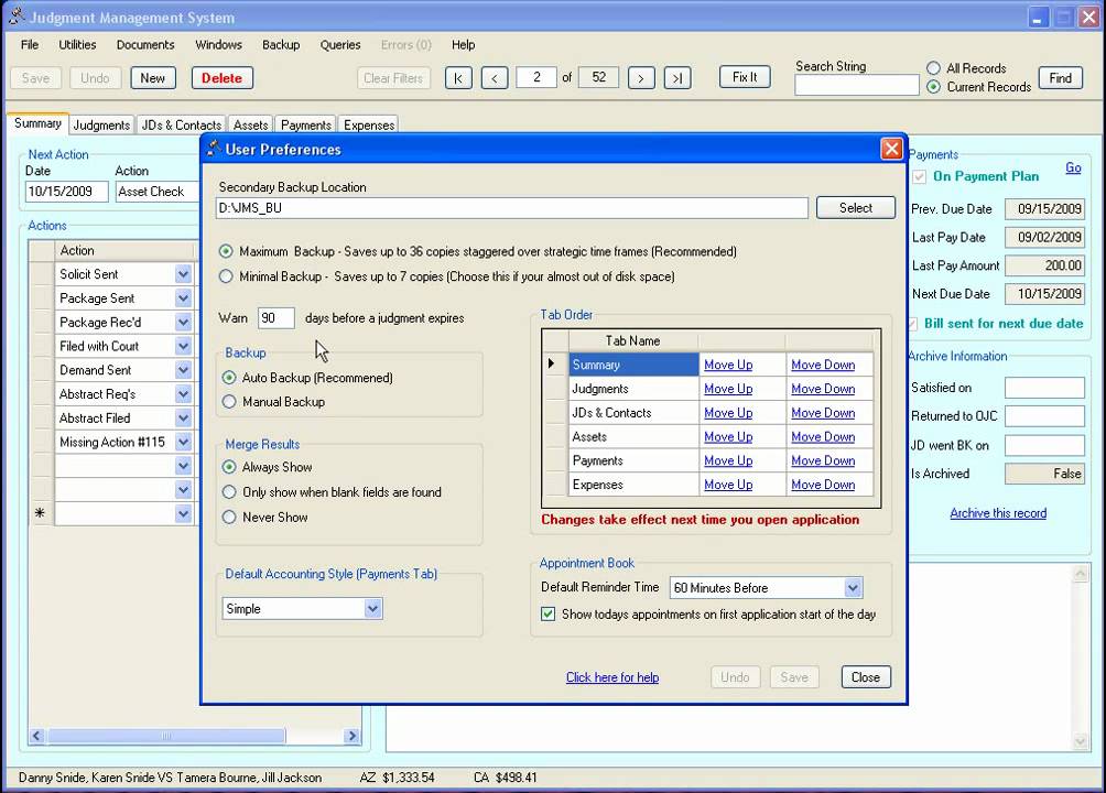 Help - User Preferences
