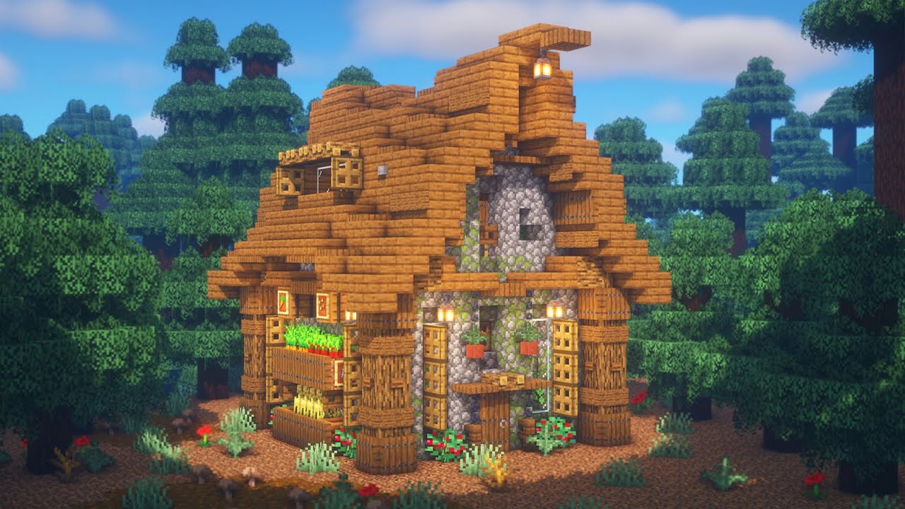 Minecraft: How to Build a Forest Cottage | Survival House Tutorial ...