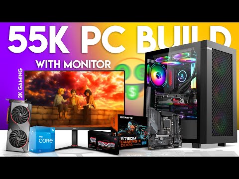 55,000 Rs Gaming PC Build With Monitor | Techy QR