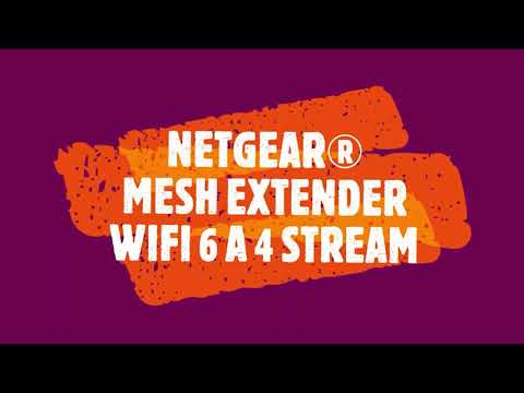 NETGEAR Ripetitore WiFi 6 Mesh EAX15, Extender con 1 porta LAN e 4 stream, compatibile fibra/adsl