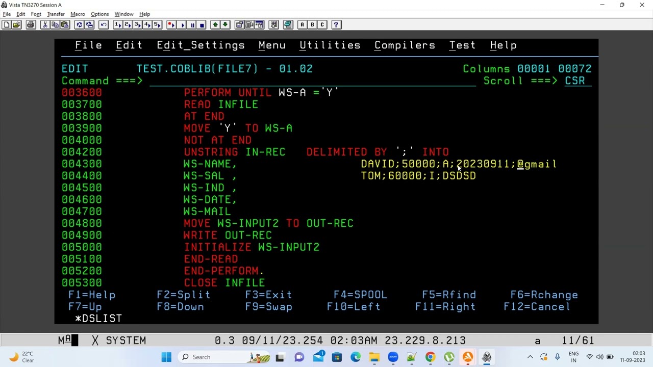How to process a csv file in a Cobol program | All About Mainframes