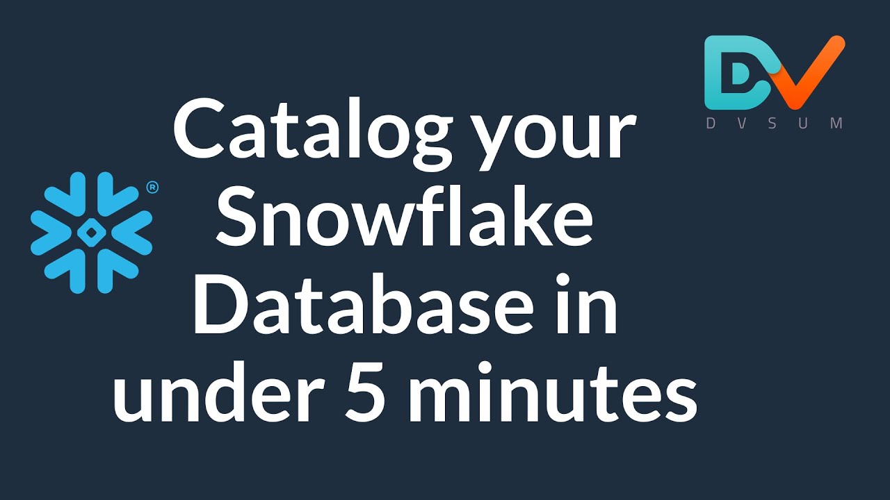 Document your Snowflake data warehouse in under 5 minutes - DvSum Data Catalog Tutorial