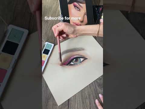 Makeup on Paper, eye Sketch, facechart by Yrra Parashyuk #shorts