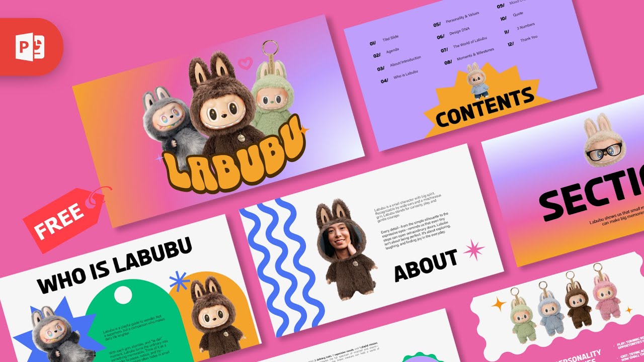 Animated Labubu PowerPoint Template