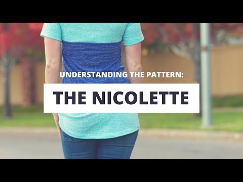 The Nicolette Pattern Pieces Explained. Color Blocked Shirt Sewing Tutorial for Beginners