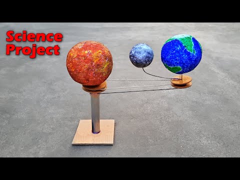 Earth & Moon rotation model | Science exhibition project working model | Solar & Lunar eclipse model