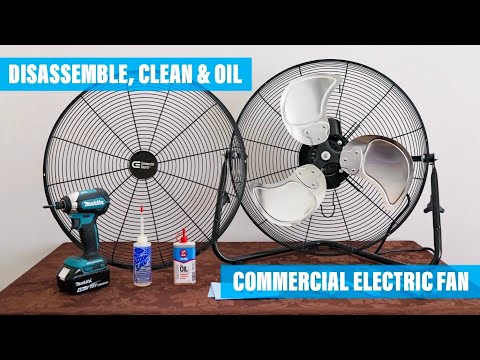Disassemble, Clean & Oil a Commercial Electric Floor Fan (HDX, Utilitech, Mainstays, Mastercraft)