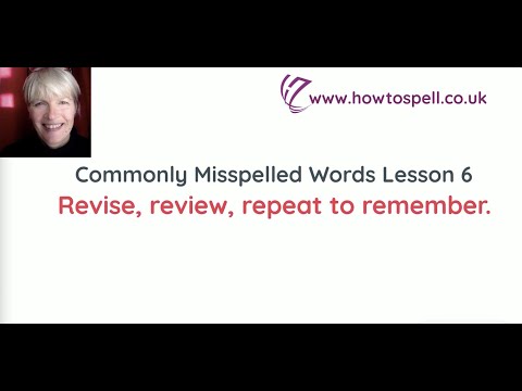 how to spell misspelled words revision 1