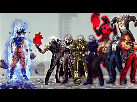 [KOF Mugen] Son Goku Vs 8 Bosses Rugal Team | 1 Vs 8