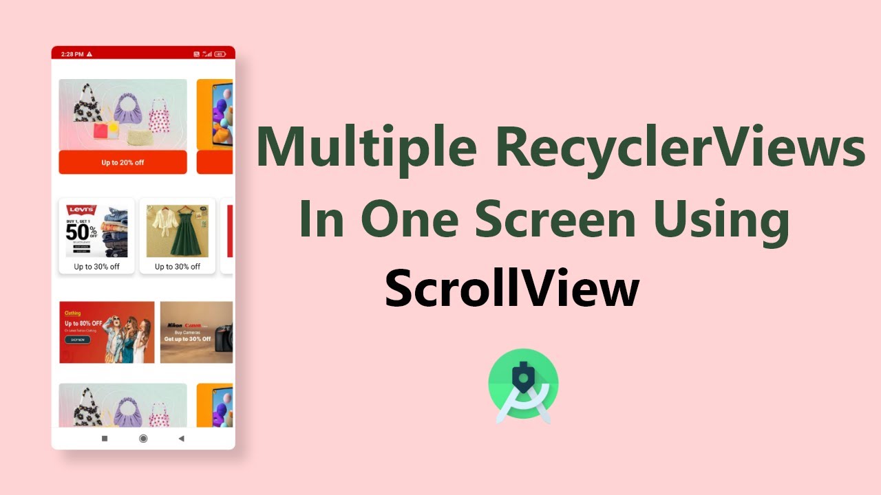 Multiple RecyclerViews in One Screen Using ScrollView | Android Studio Tutorial 2021