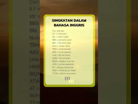 Singkatan dalam Bahasa Inggris | KAMPUNG INGGRIS MM