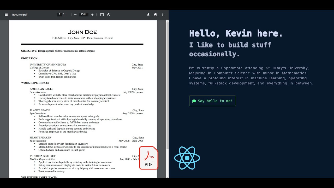 How to View PDFs on React JS with NO packages using default browser PDF viewer