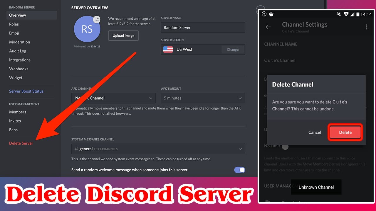 [GUIDE] How to Delete a Discord Server Very Quickly