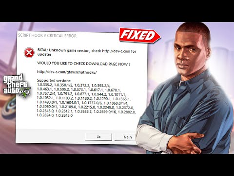 GTA 5 Script Hook V Critical Error Fix ✅ | GTA V New Update Script Hook V Error | GTA 5 Mods Error