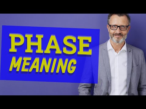 Phase | Meaning of phase